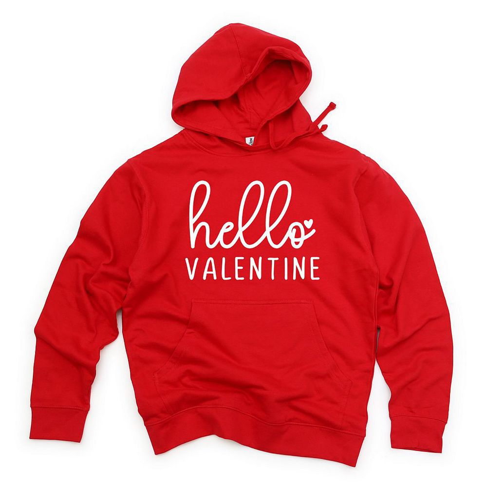 Hello Valentine Cursive Hoodie