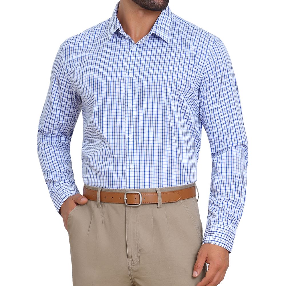 Printing Shirt for Men's Geometric Patterns Long Sleeve Business ...