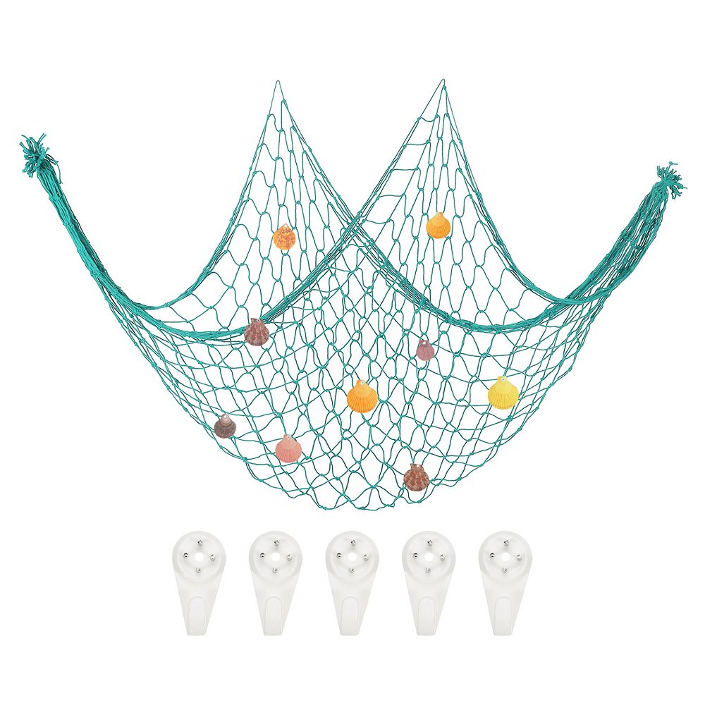 Natural Shell Decorative Fishing Net 40"x80" Mediterranean Style Ocean ...