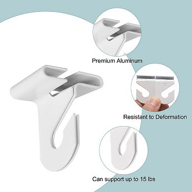 16 Pair Drop Ceiling Hooks 1" W Metal T-Bar Track Clip Suspended Drop ...