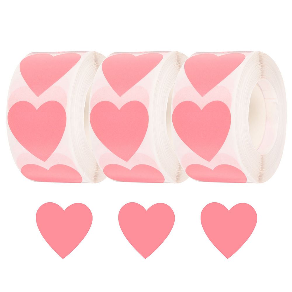 1500pcs Heart Stickers 1 Inch Self-Adhesive Stickers Coding Label for ...
