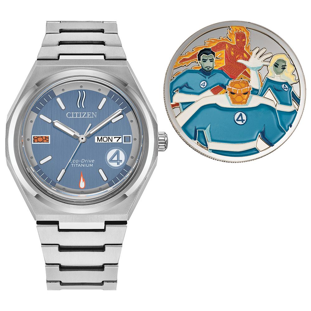 Citizen Marvel Fantastic 4 Men's Super Titanium Bracelet Watch ...