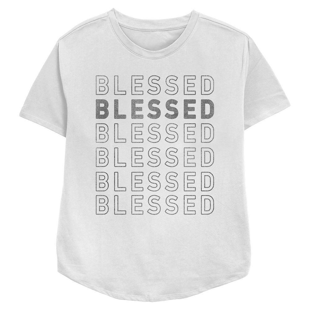 Women's Blessed Word Stack Relaxed Fit Graphic Tee