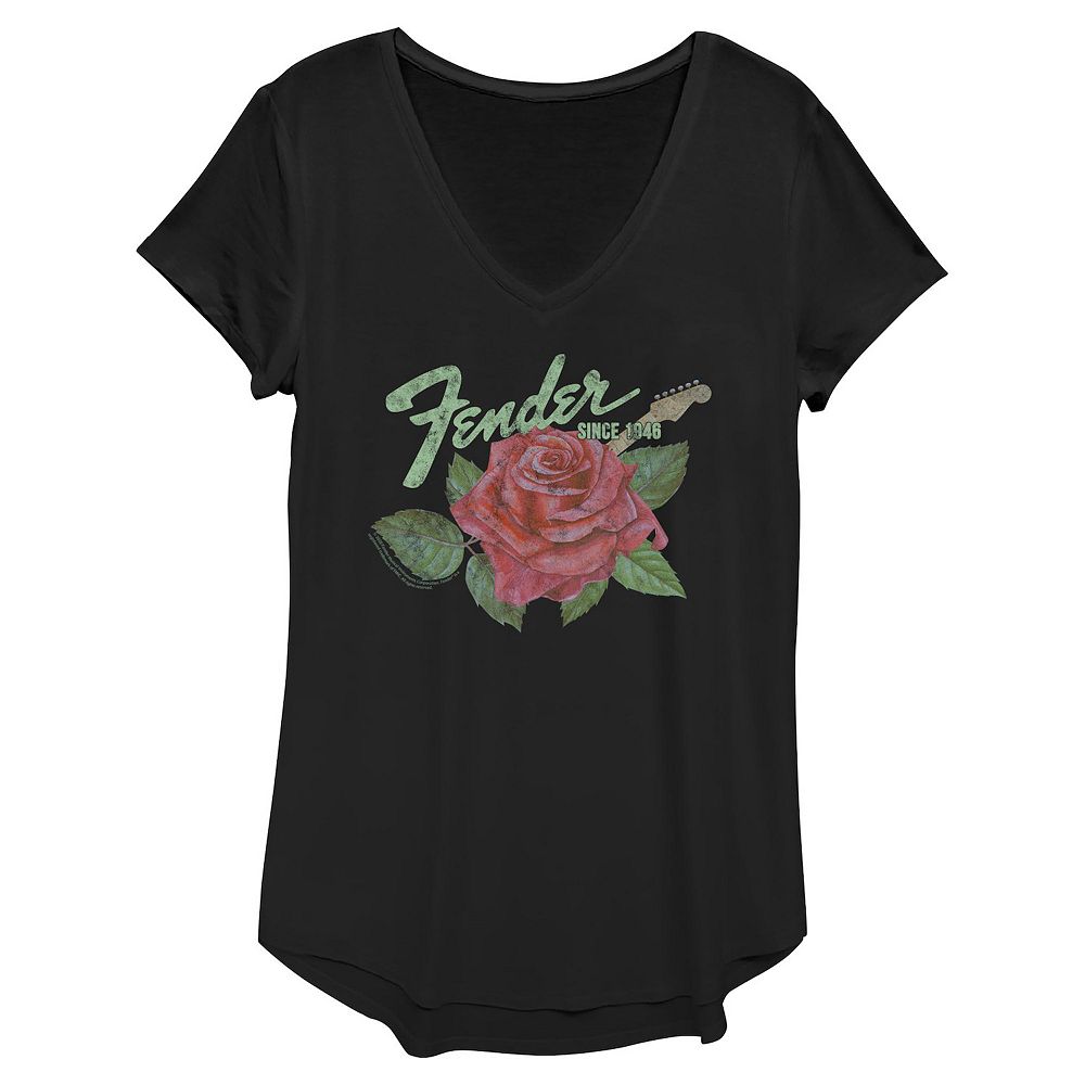 Women's Fender Since 1946 Guitar Rose Graphic Tee