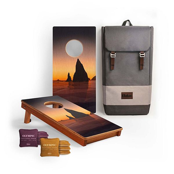 1ft x 2ft National Park Mahogany Pathfinder Cornhole Board Set