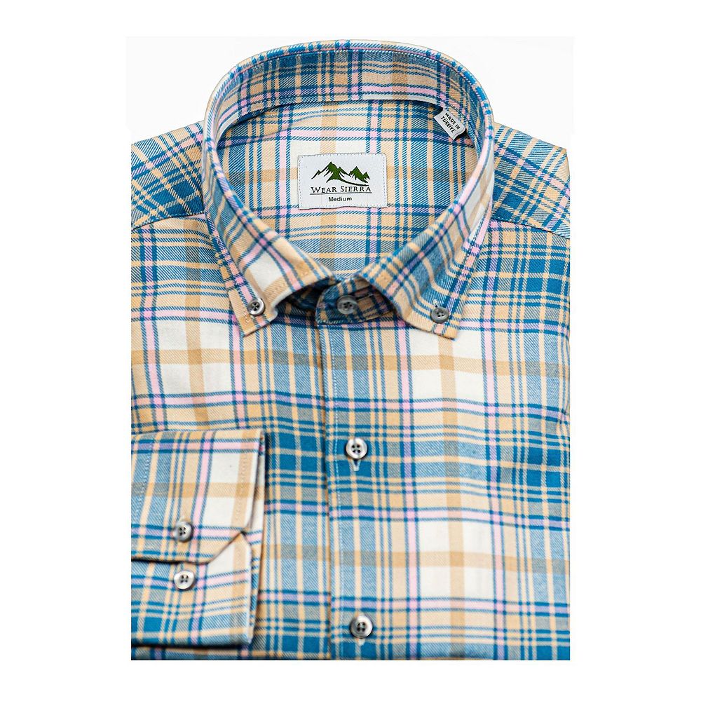 Wear Sierra Top Shelf Button Down Shirts with Plaid Pattern, Soft ...