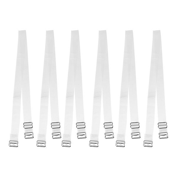 3 Pair Invisible Clear Bra Strap, Stainless Steel Hook Non-Slip ...