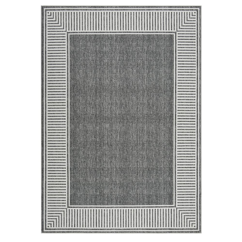 Garvee Modern Border Machine Washable Non Slip Area Rug for Living Room ...