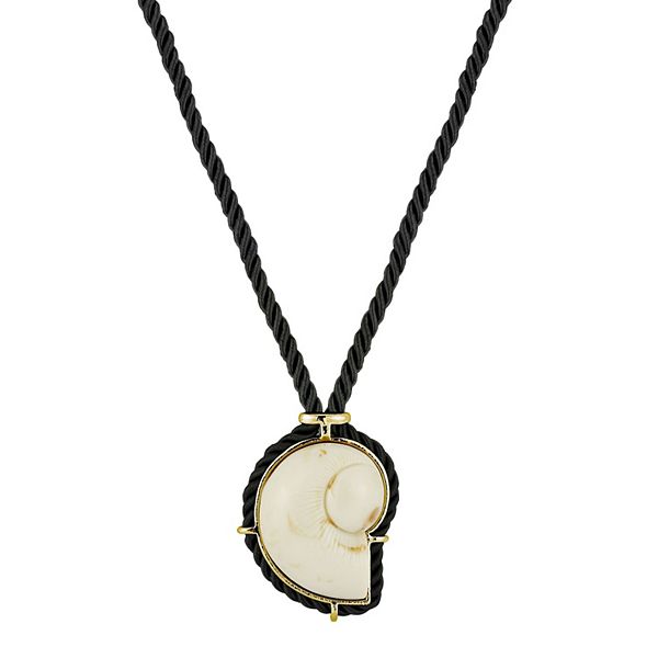 WINX Shell Pendant Necklace with Rope Chain