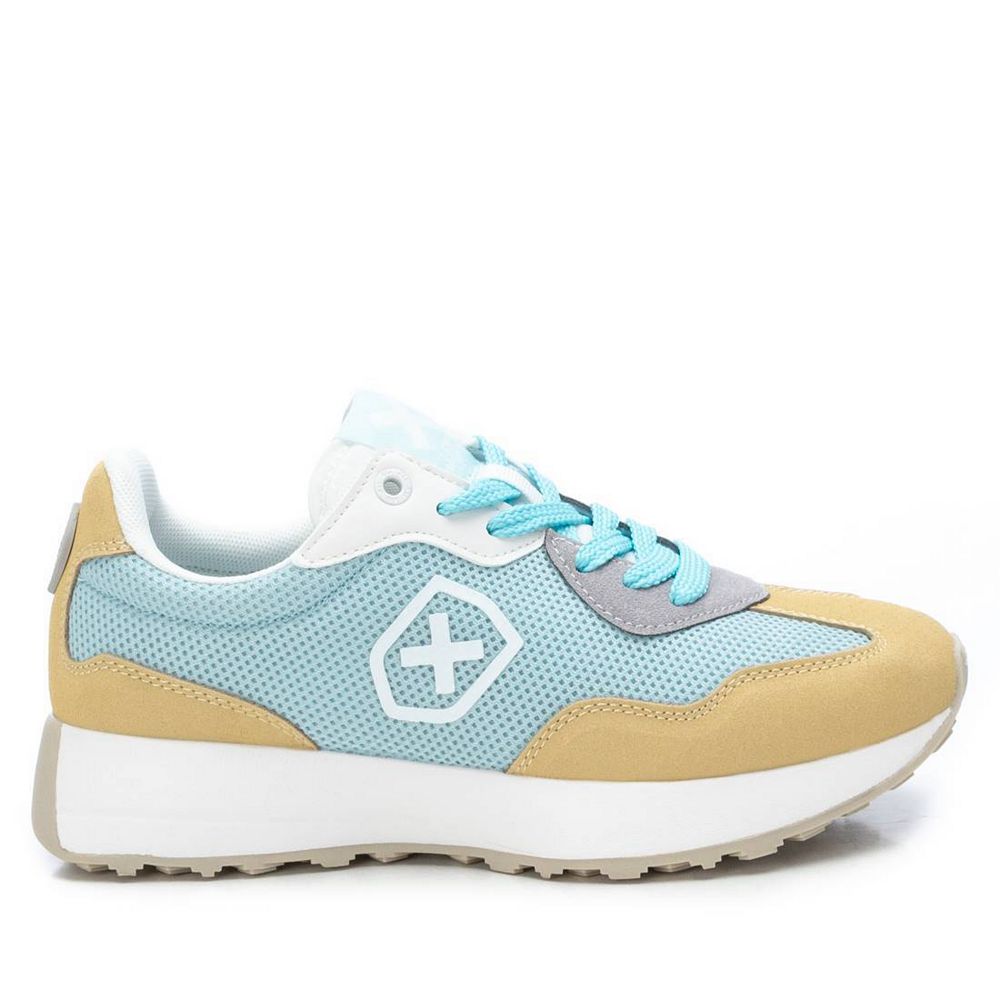 Women's Sneakers By XTI, Blue With Multicolor Accent