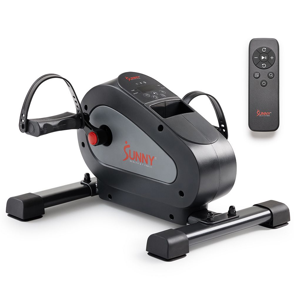 Sunny Health & Fitness Smart Motorized Mini Exercise Bike with 18 Speed ...