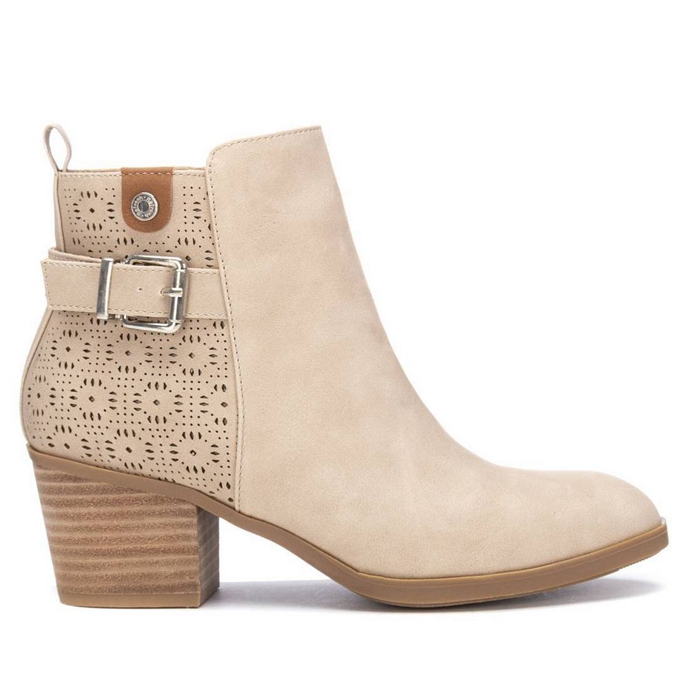Refresh Women's Fashion Italian Design Booties with Side Zipper 172623