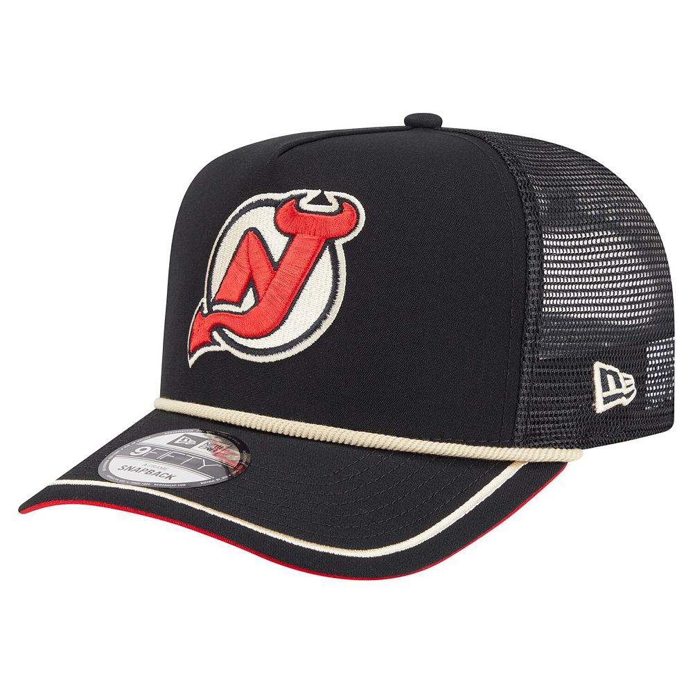 Men's New Era Black New Jersey Devils Vintage Team Rope A-Frame 9FIFTY ...