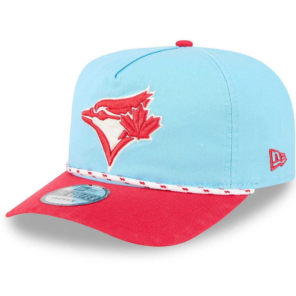 Men's New Era Light Blue/Red Toronto Blue Jays 2025 Canada Day Golfer ...