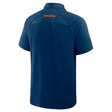 Men's Fanatics Navy Chicago Bears Back Around Raglan Polo