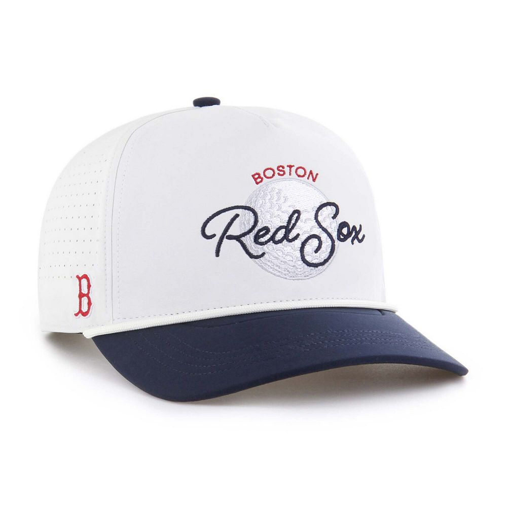 Men's '47 White/Navy Boston Red Sox Gimmie Golf Hitch Rope Adjustable Hat