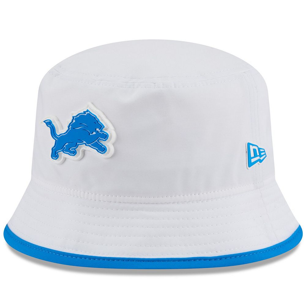 Men's New Era White Detroit Lions 2025 NFL Training Camp Stretch Bucket Hat