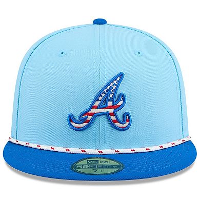 Men's New Era Light Blue/Blue Atlanta Braves 2025 Fourth of July ...