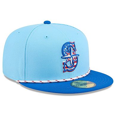 Men's New Era Light Blue/Blue Seattle Mariners 2025 Fourth of July ...