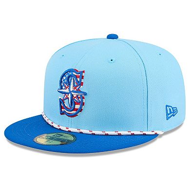 Men's New Era Light Blue/Blue Seattle Mariners 2025 Fourth of July ...