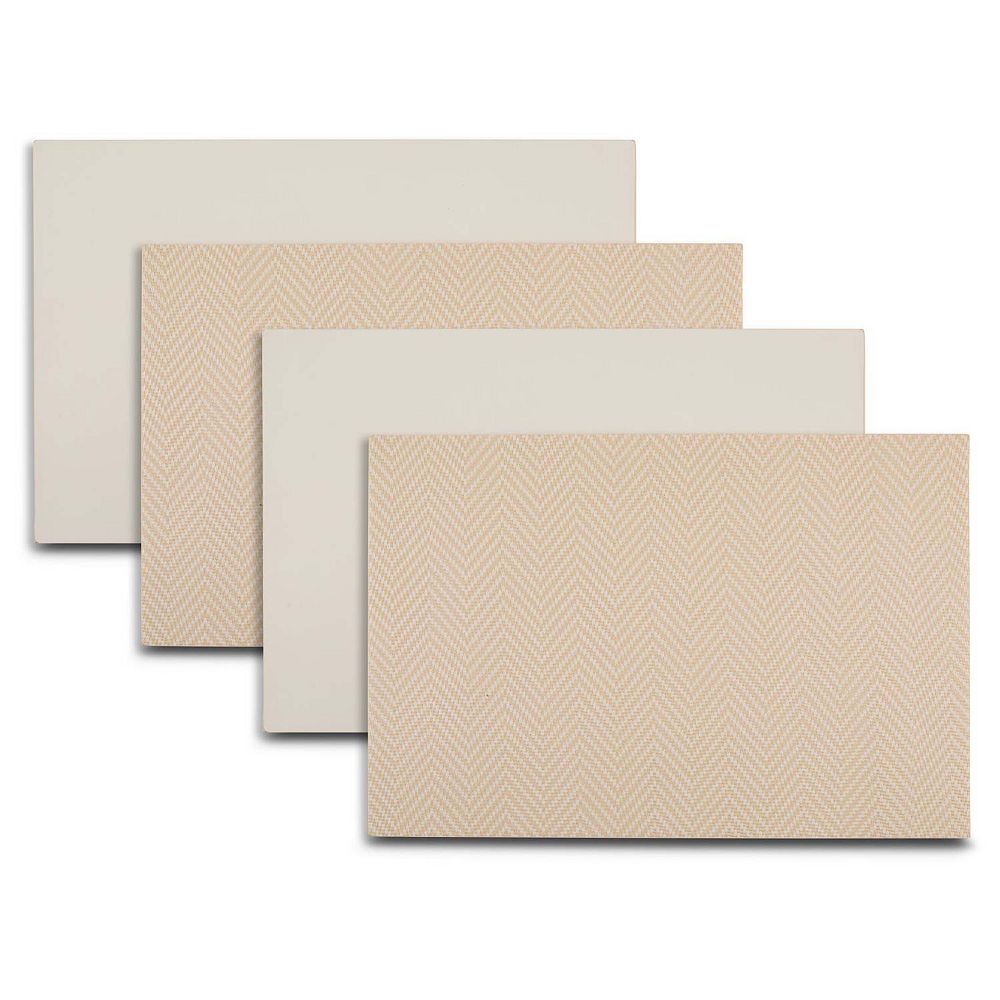 Dainty Home Chevron Reversible Premium Faux Leather 12" x 18" Rectangular Placemats Set of 4
