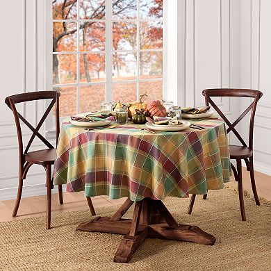 Autumn Acres Plaid Round/Oval Tablecloth