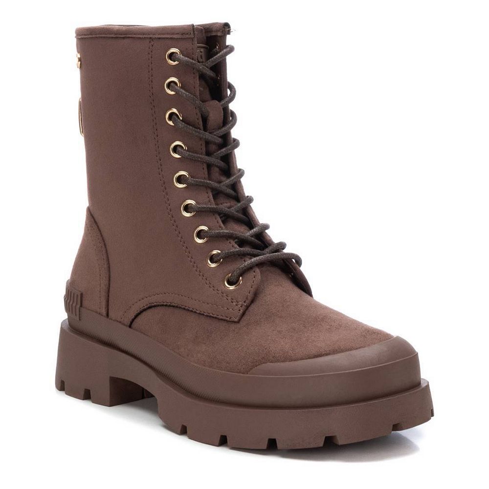 Women's Suede Lace-Up Booties By XTI 142025