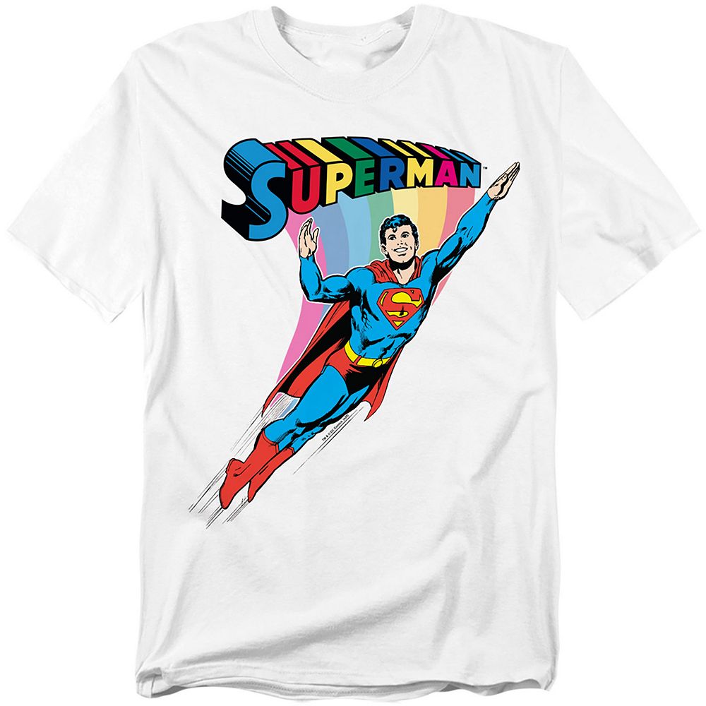 Big & Tall DC Comics Superman Retro Colorful Graphic Tee