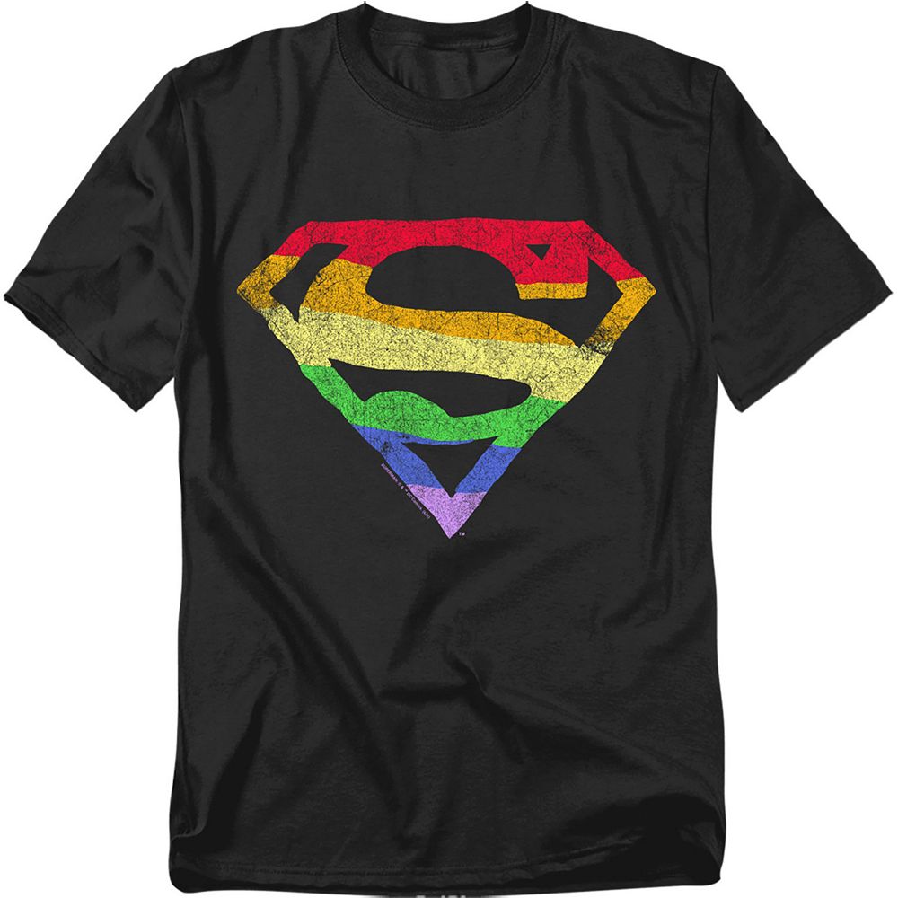 Big & Tall DC Comics Superman Rainbow Logo Graphic Tee