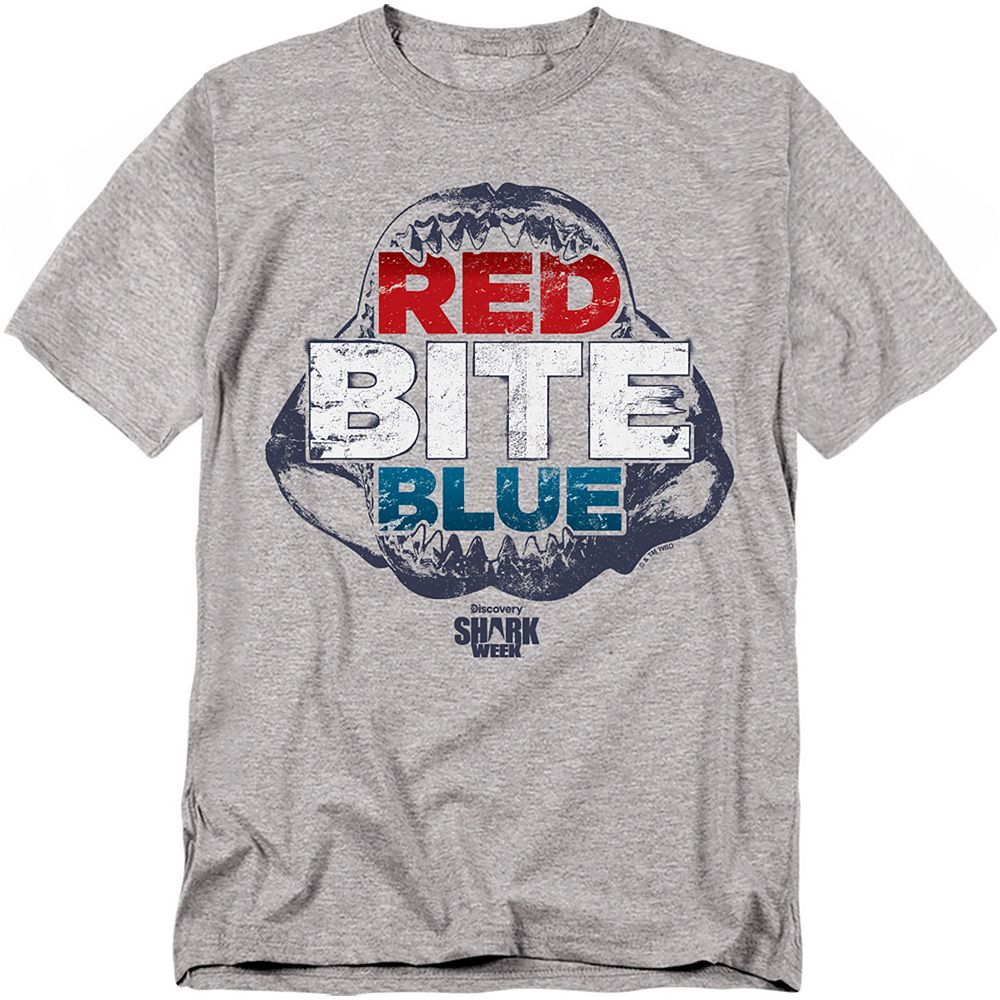 Big & Tall Shark Week Red Bite & Blue Graphic Tee