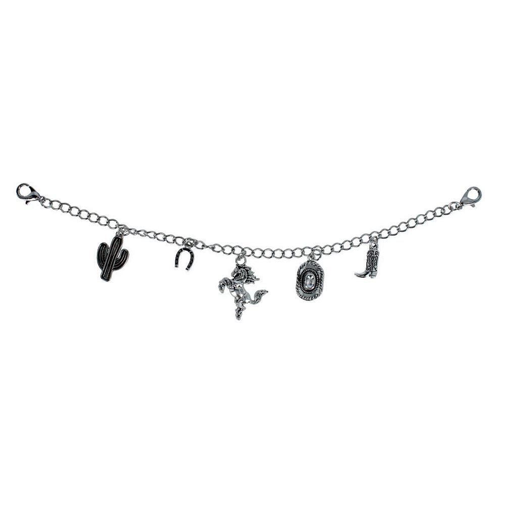CTM Western Cowboy Silver Trucker Hat Chain