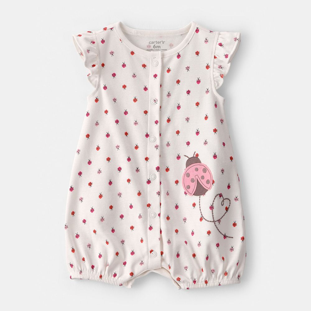 Baby Girl Carter's Ladybug Flutter Sleeve Bodysuit