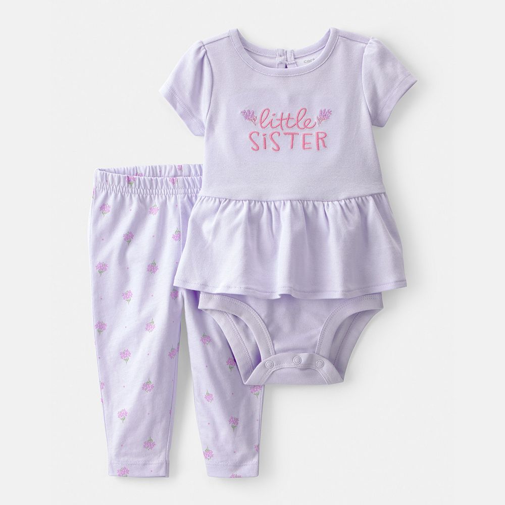 Baby Girl Carter's 2-pc. 'Little Sister' Bodysuit & Pants Set