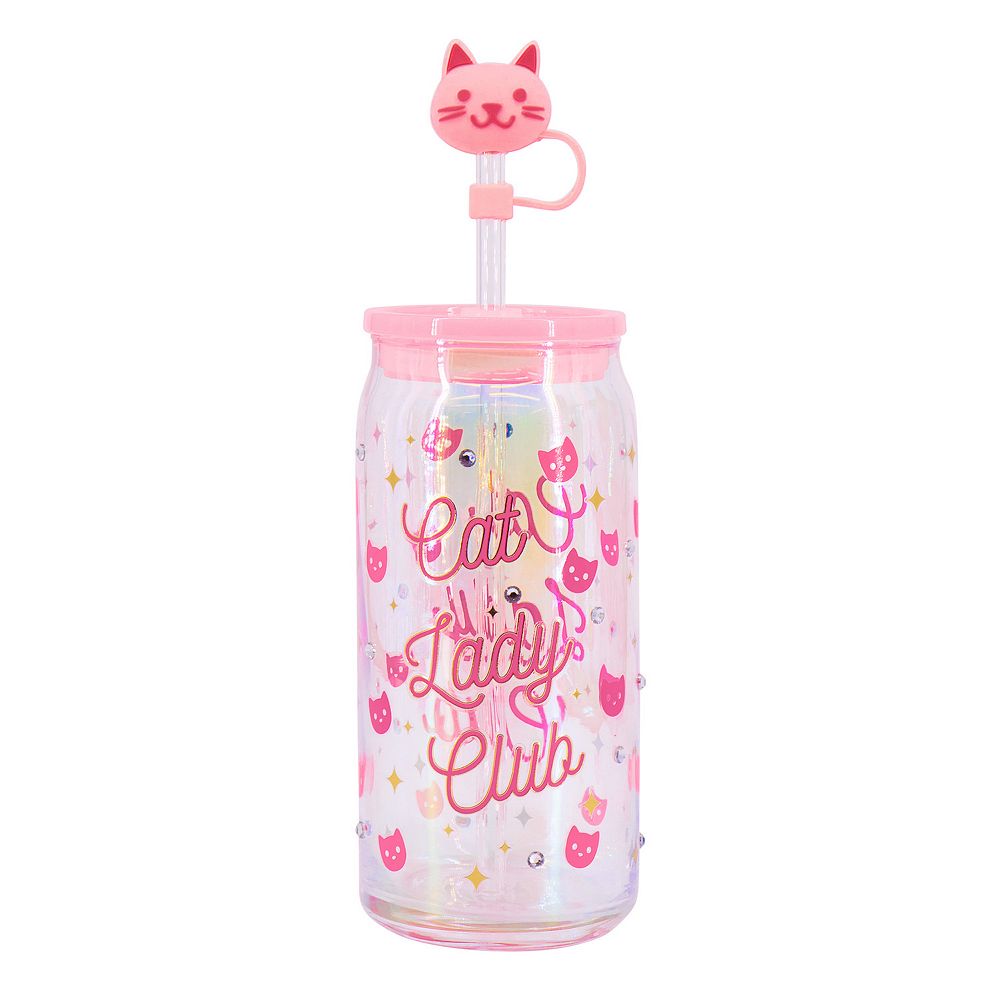 Madison Home Cat Lady Club Sipper with Topper