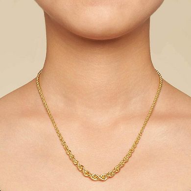 Fremada 14k Gold Filled 18-in. Graduated Rope Chain Necklace