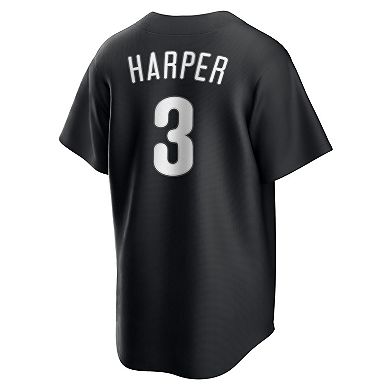 Men's Nike Bryce Harper Black Philadelphia Phillies Replica Player Jersey