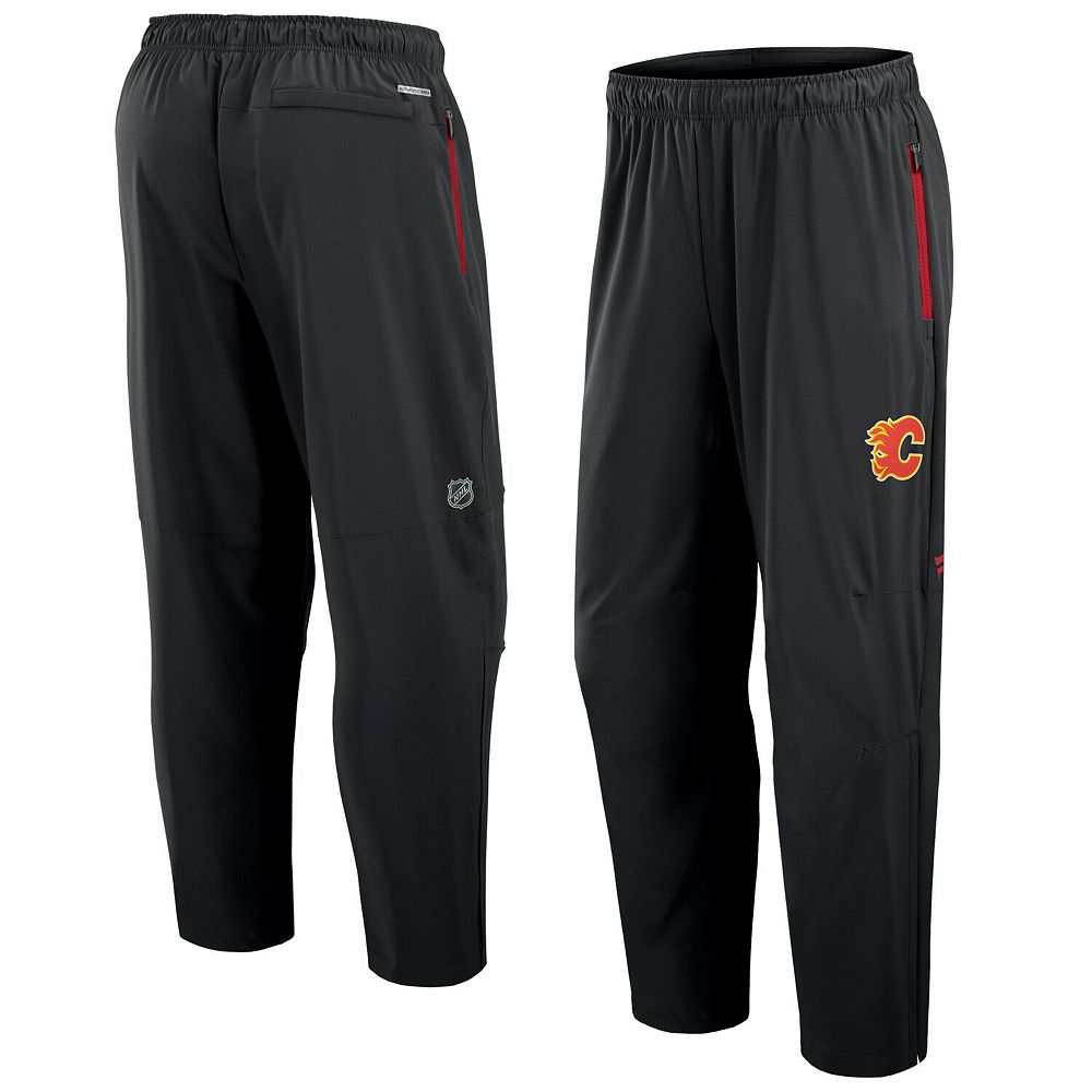 Men's Fanatics Black Calgary Flames Authentic Pro Rink Coaches Pants