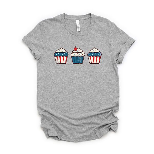 Patriotic Cupcakes - Women's Short Sleeve Graphic T-Shirt