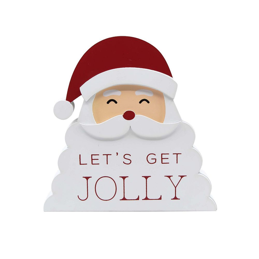 New View Gifts & Accessories Let's Get Jolly Santa Table Decor