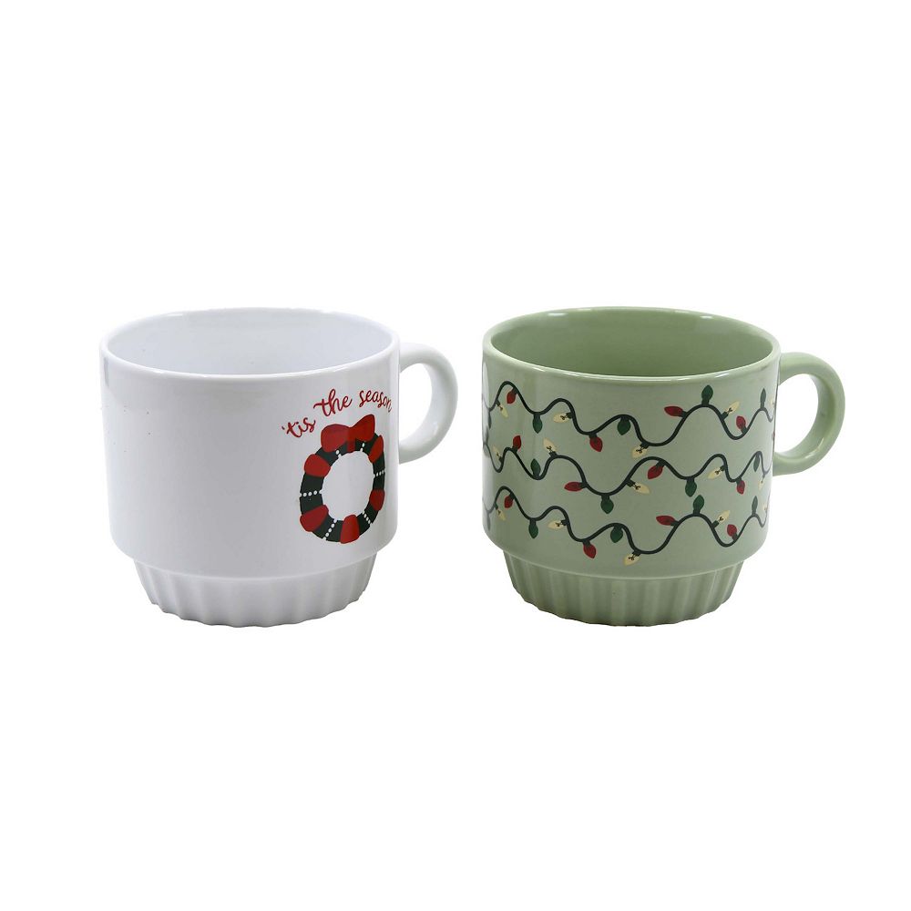 New View Gifts & Accessories 2-pk. Tis the Season Ceramic Mugs