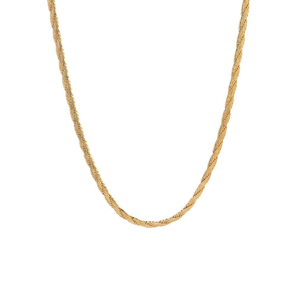 1928 14k Gold Dipped Cobra Chain Necklace
