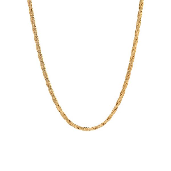 1928 14k Gold Dipped Cobra Chain Necklace