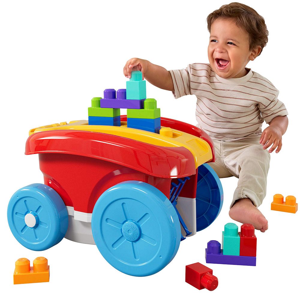 Mega Bloks First Builders Block Scooping Wagon with Storage - 20-pc ...