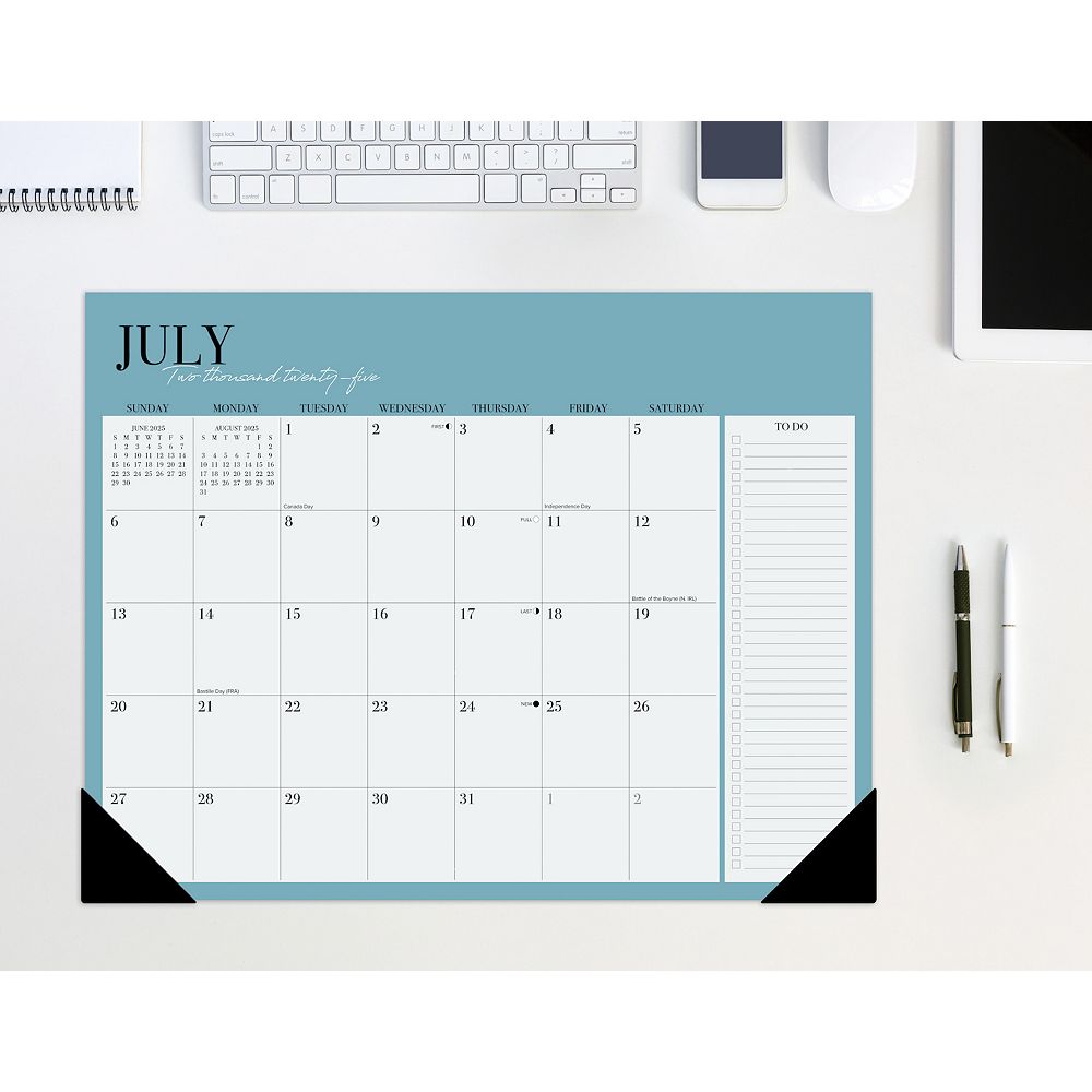 Modern Academic July 2025 - June 2026 Large Monthly Deskpad Calendar