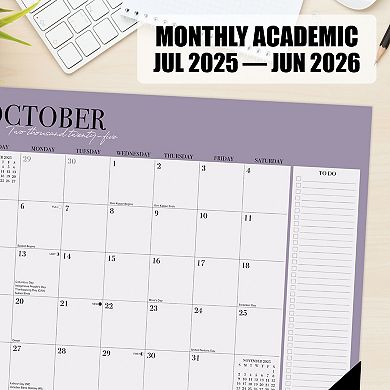 Modern Academic July 2025 - June 2026 Large Monthly Deskpad Calendar