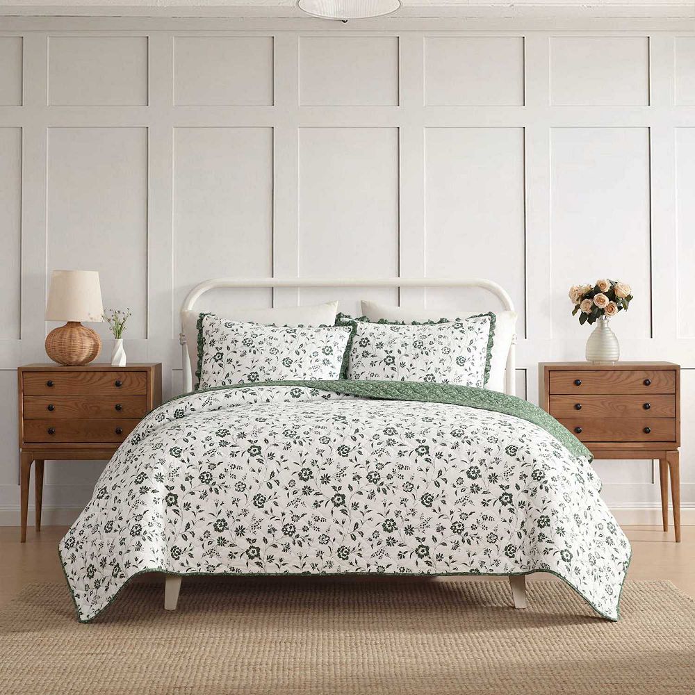 Laura Ashley Miranda Floral Quilt Set