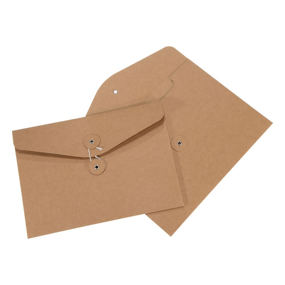 String Envelope File Folders 2 Pack A5 Size Document Letter Organizer ...