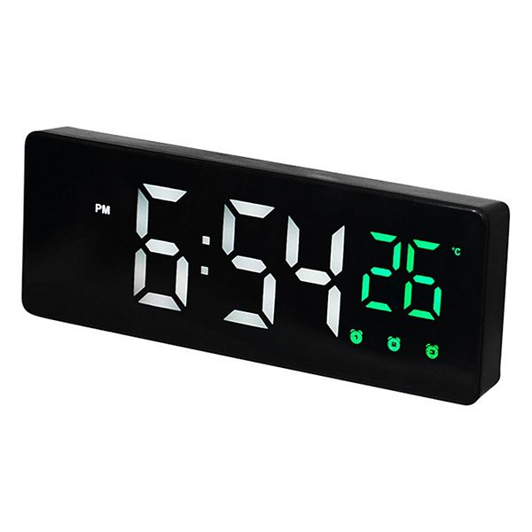 Triple Alarm Clock for Bedroom, Big Numbers Display, Dimmable ...