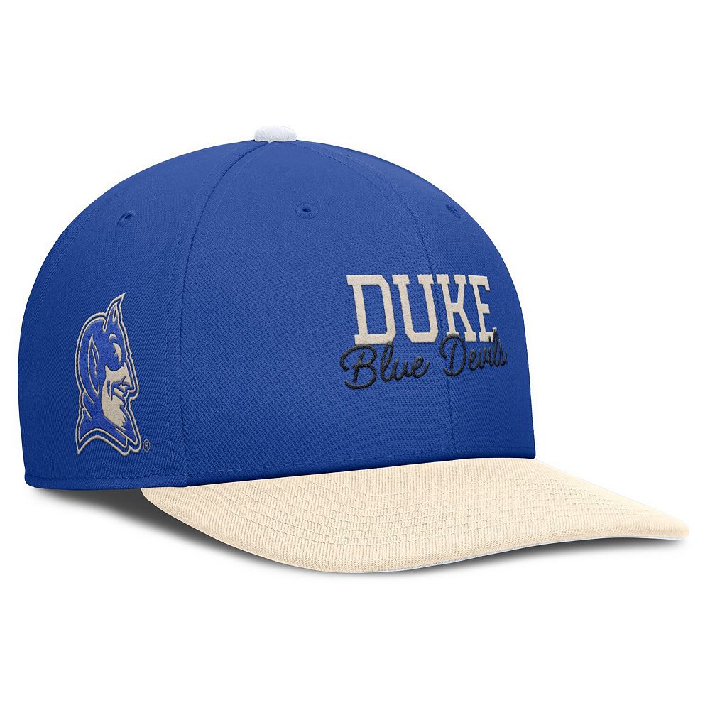 Men's Nike Royal/Cream Duke Blue Devils Pro Legacy Script Snapback Hat