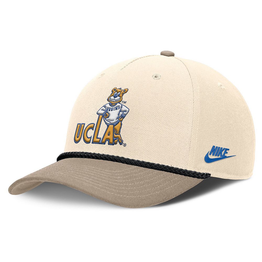Men's Nike Natural UCLA Bruins Rise Legacy Throwback Logo Adjustable Hat